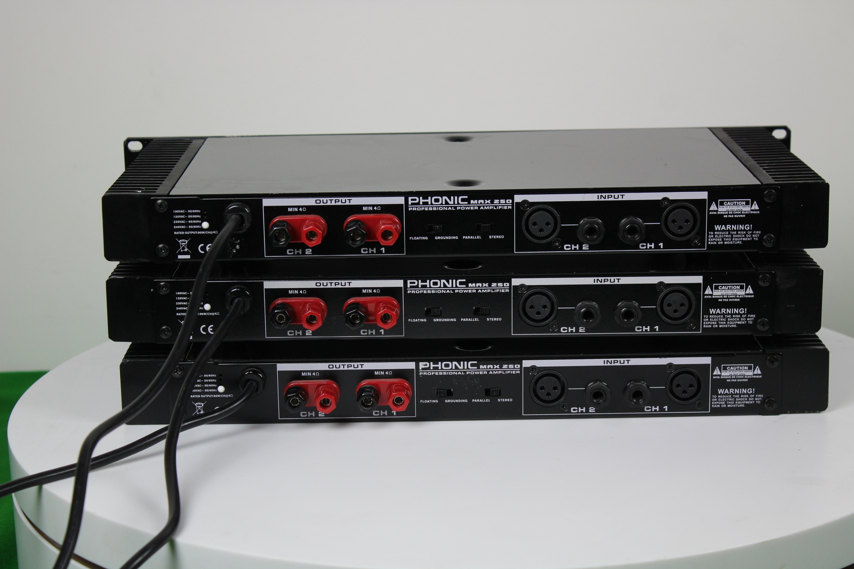 Job Lot of 3 Phonic Max 250 Professional Power Amplifier