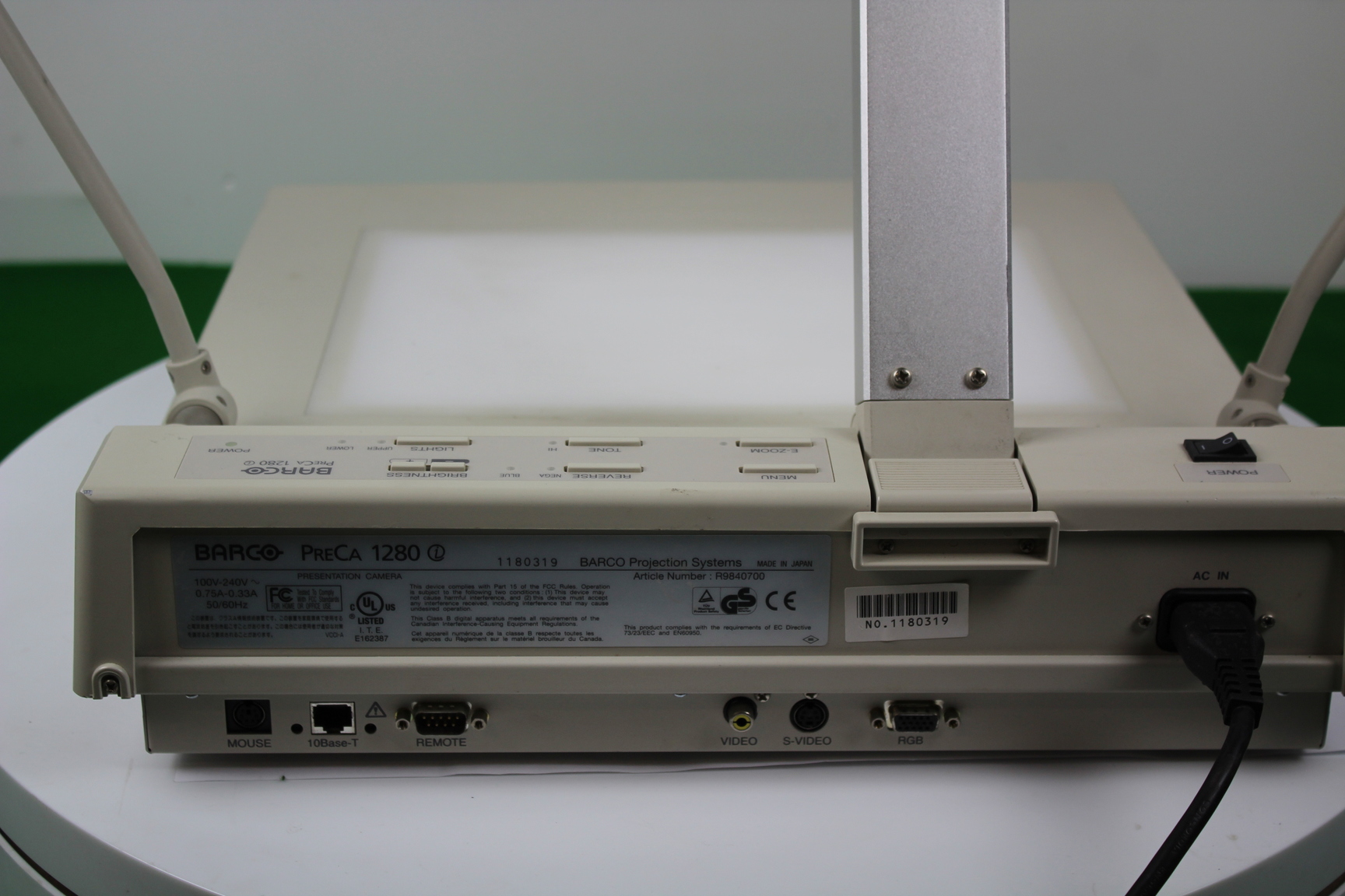 BARCO PRECA 1280 Presentation Camera/Projection System Folding