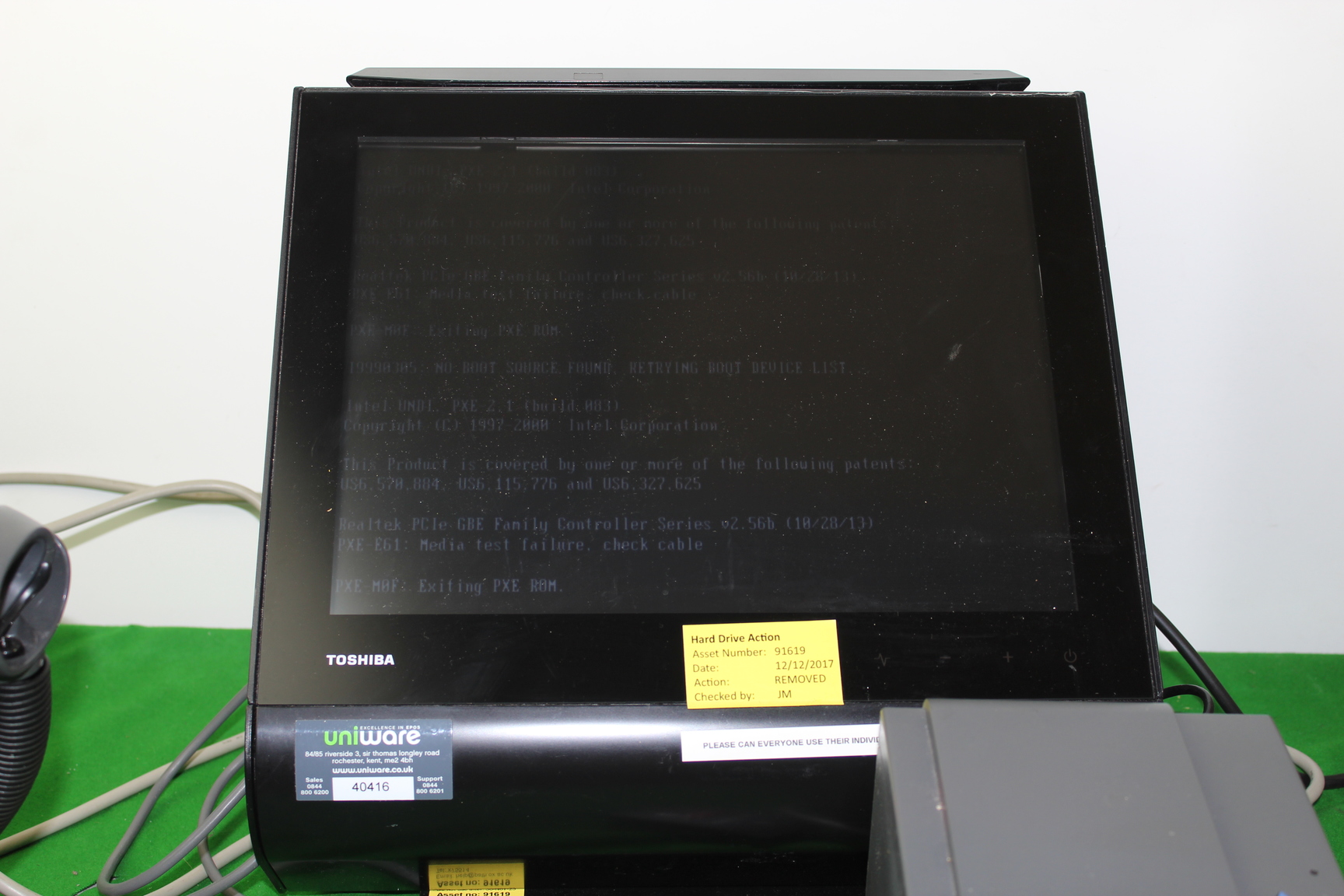 Fingerprint Cash Flow System Inc Flatbed Scanner Toshiba TCXWAVE ...