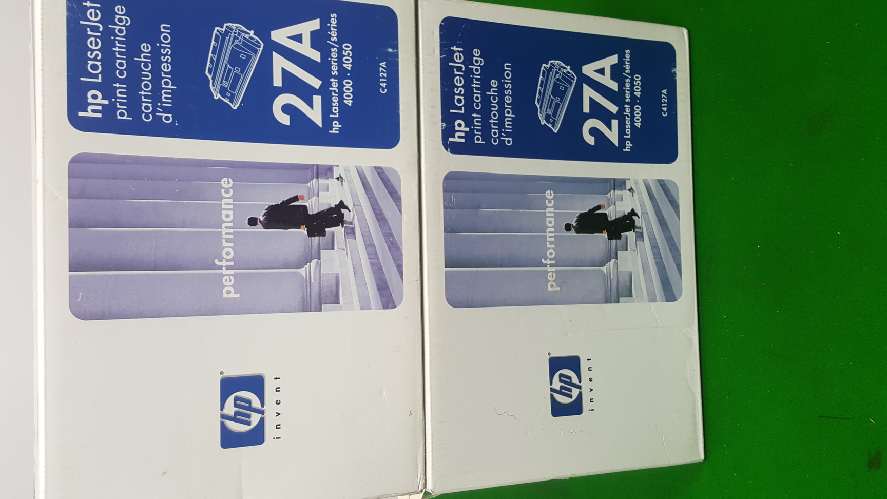 2 x Genuine HP C4127A 27A Black Toner Cartridges for Laserjet 4000 4050 ...