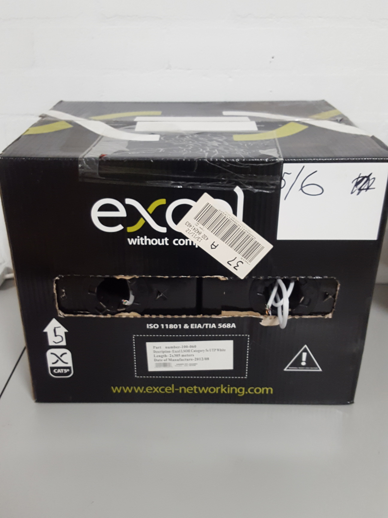 Excel Networking 100-060 5E Cable U/UTP (White) 305m Box