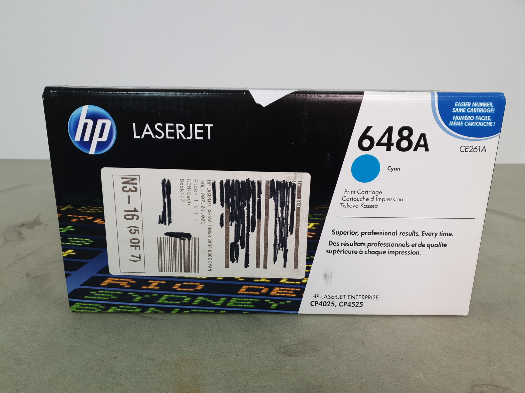 HP 648A Original Print Toner Cartridge - Cyan CE261A