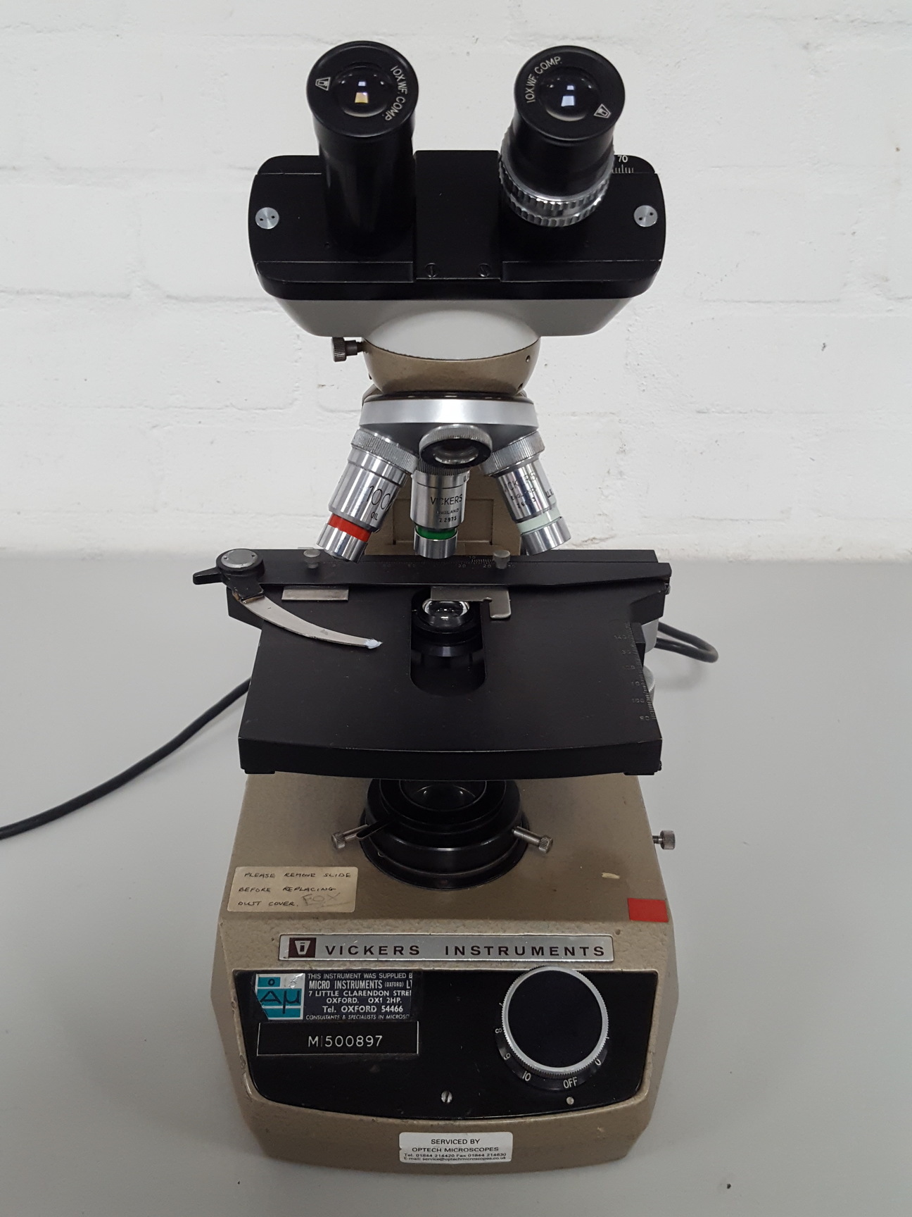 Vickers M15 Binocular Biological Microscope + 4x Objectives S4116 ...