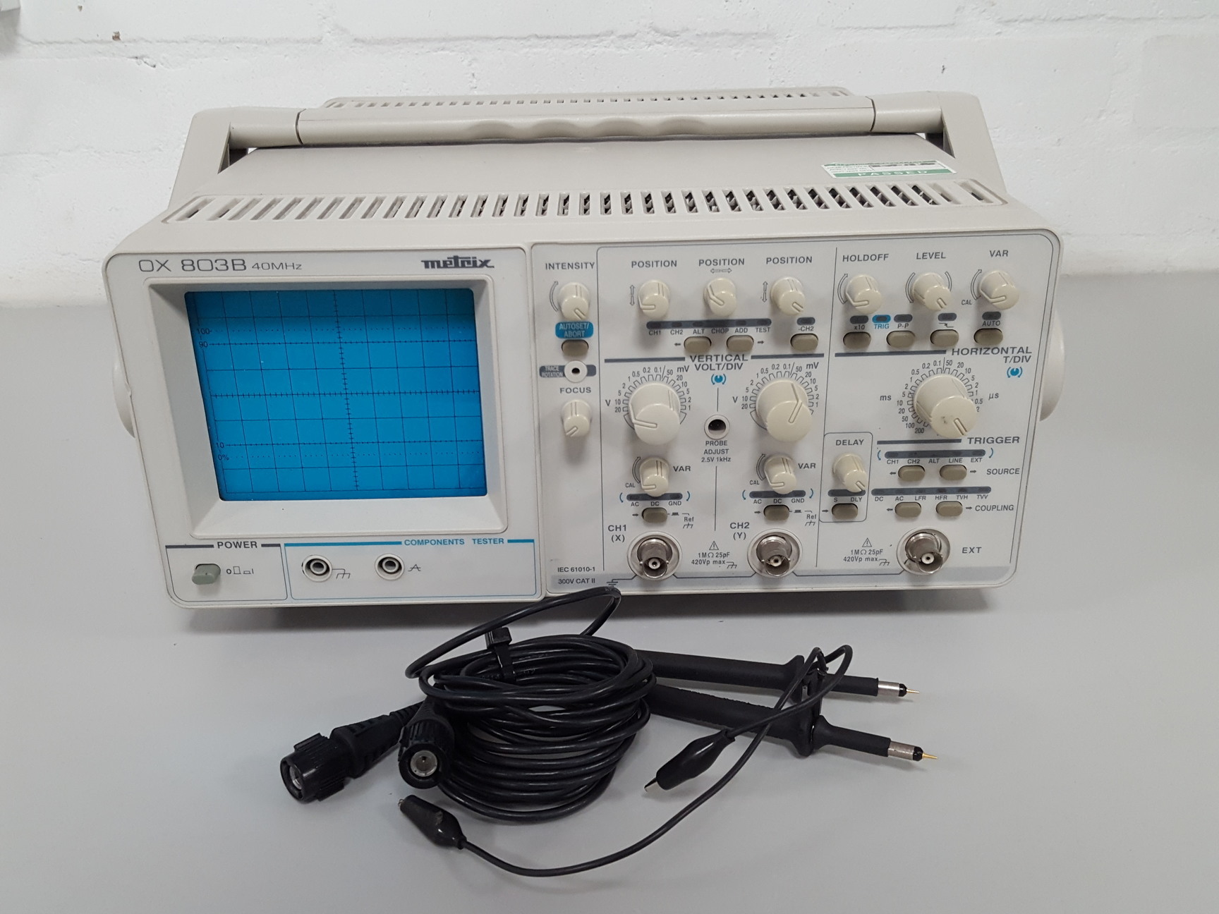 Metrix OX 803B 40MHz Benchtop Analog Oscilloscope Lab + Probe P6112
