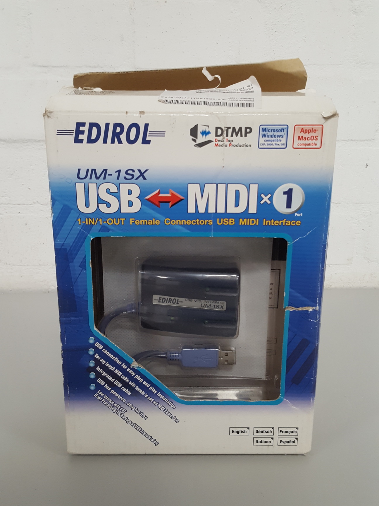 Edirol UM-1SX USB MIDI Interface Converter AV