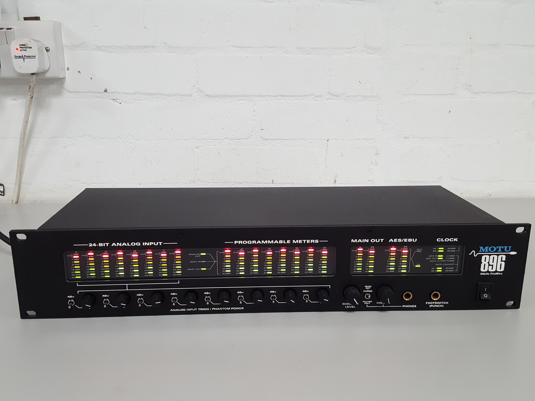 Motu 896 96kHz Firewire Computer Audio Recording Interface AV