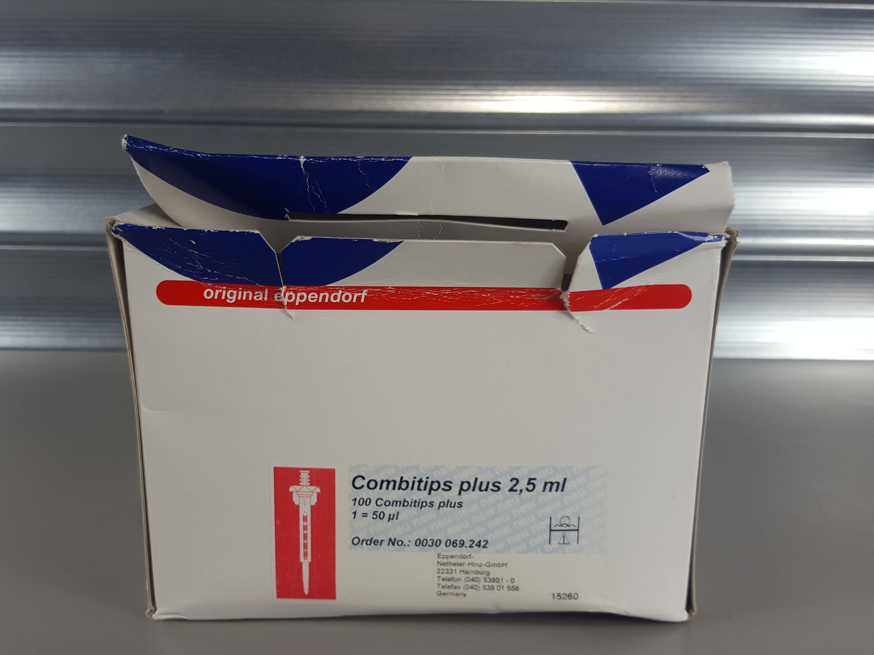 Box of Eppendorf Combitips Plus 2,5ml (83 Pcs) Lab