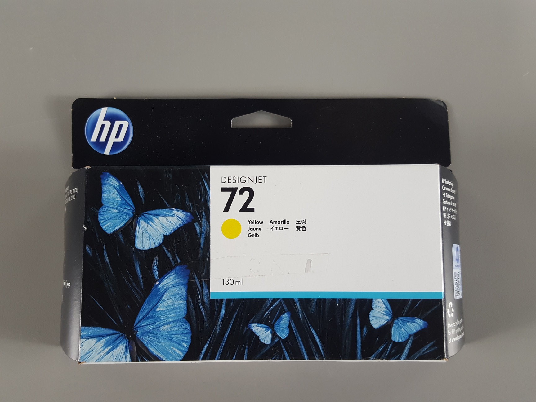 HP Designjet 72 Yellow 130ml Ink Cartridge Toner
