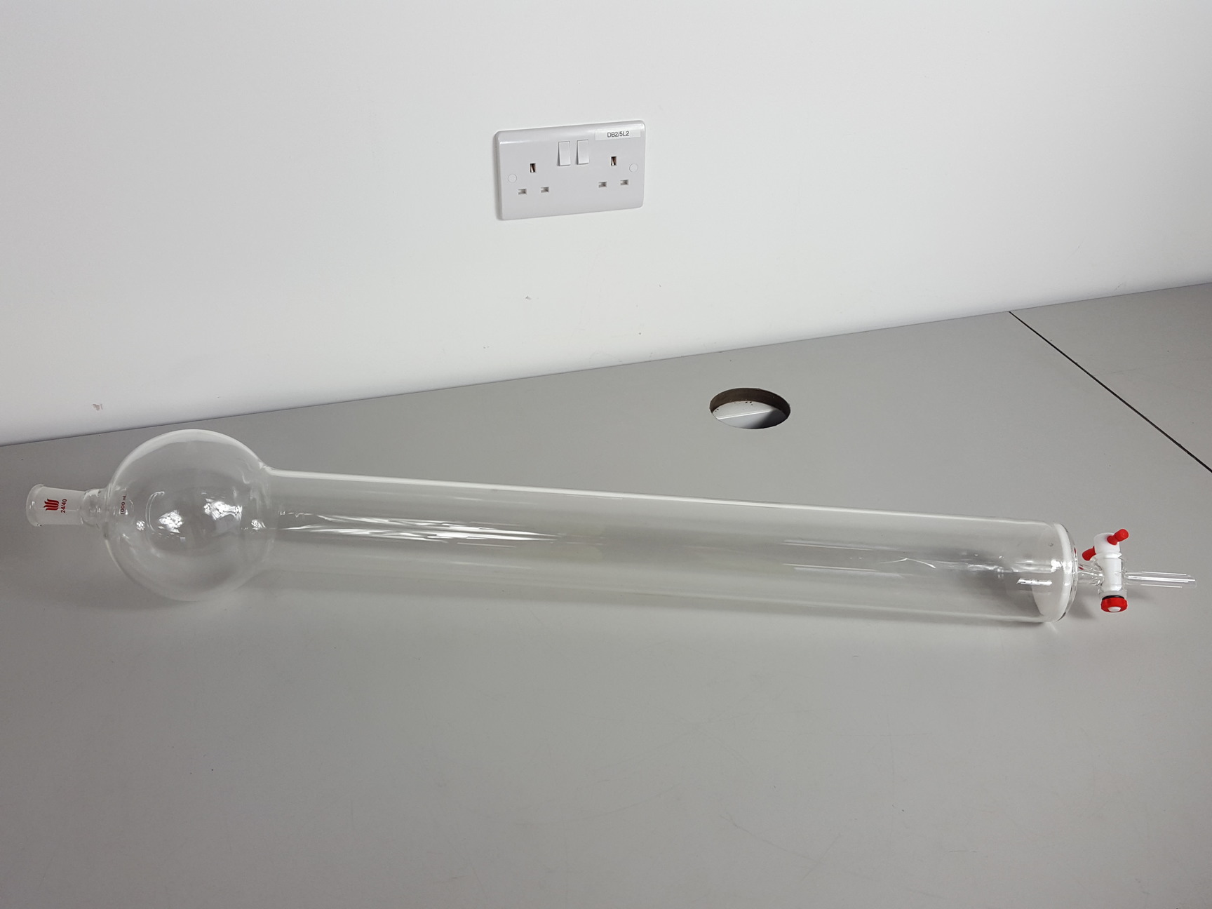 Kemtech Synthware Chromatography Column 1000ml 24/40 Lab Glassware Glass