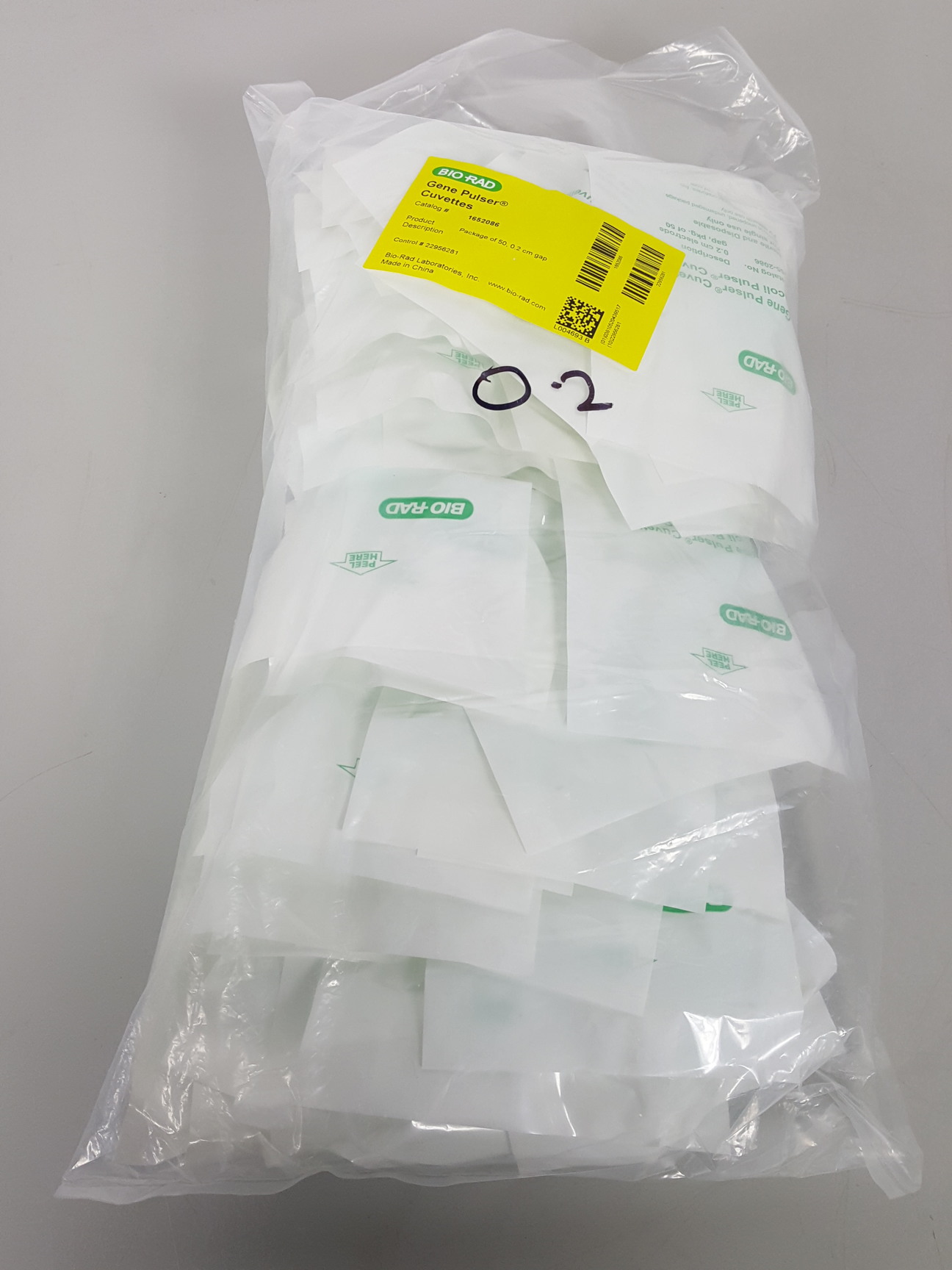 50 x Bio-Rad Gene Pulser/MicroPulser Electroporation Cuvettes, 0.2 cm ...