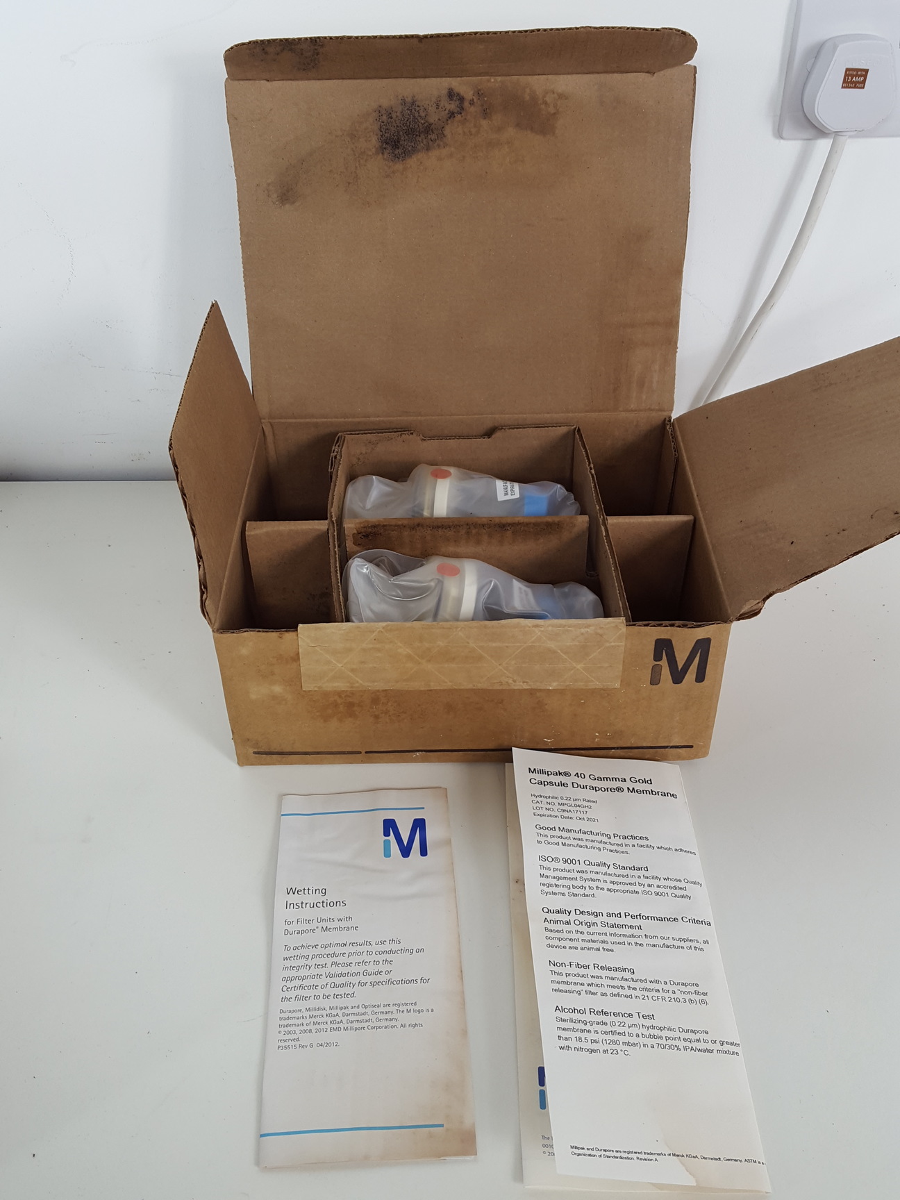 Millipak 40 Gamma Gold Capsule Sterile Durapore 0.22 um. PVDF. Lab ...