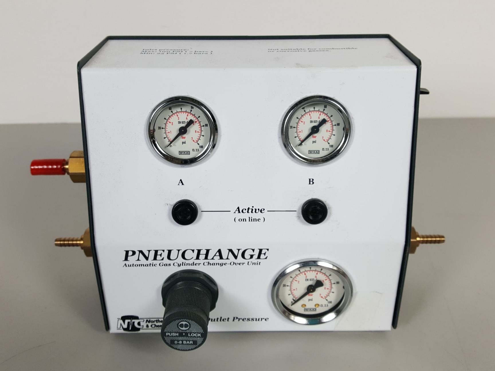 NTC Pneuchange Automatic Gas Cylinder Change Over Unit PC100 Lab