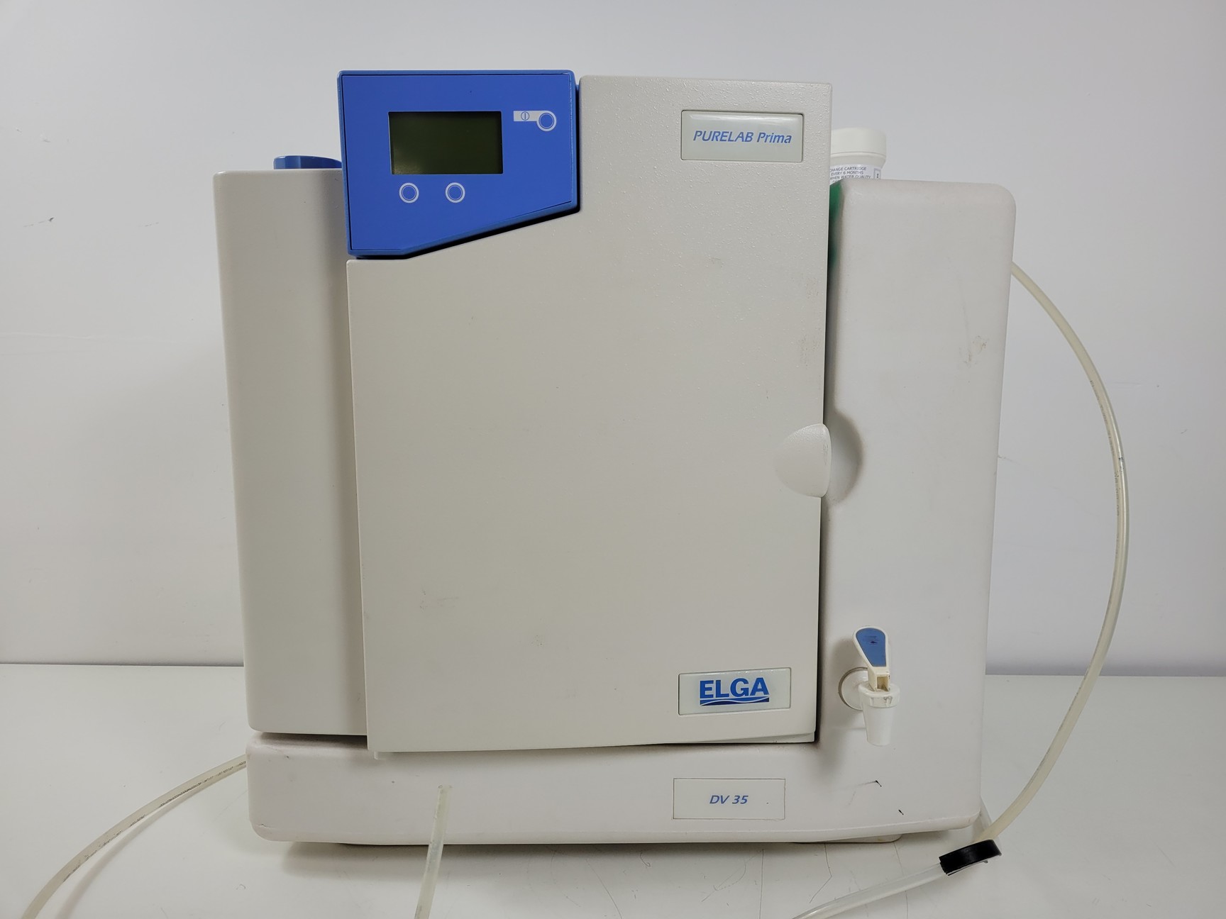 Elga Water Purification System Model Prima 7BP & DV 35 LA620 Docking Vessel