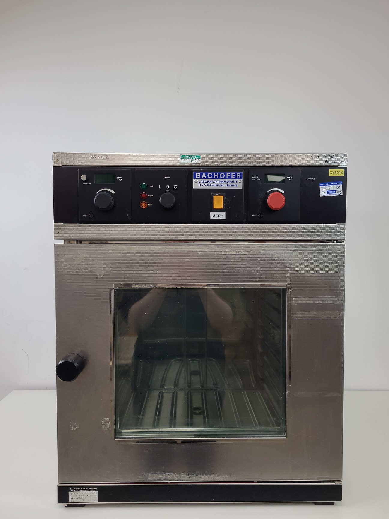 Bachofer Laboratory Oven Model: BE 400 HY Lab